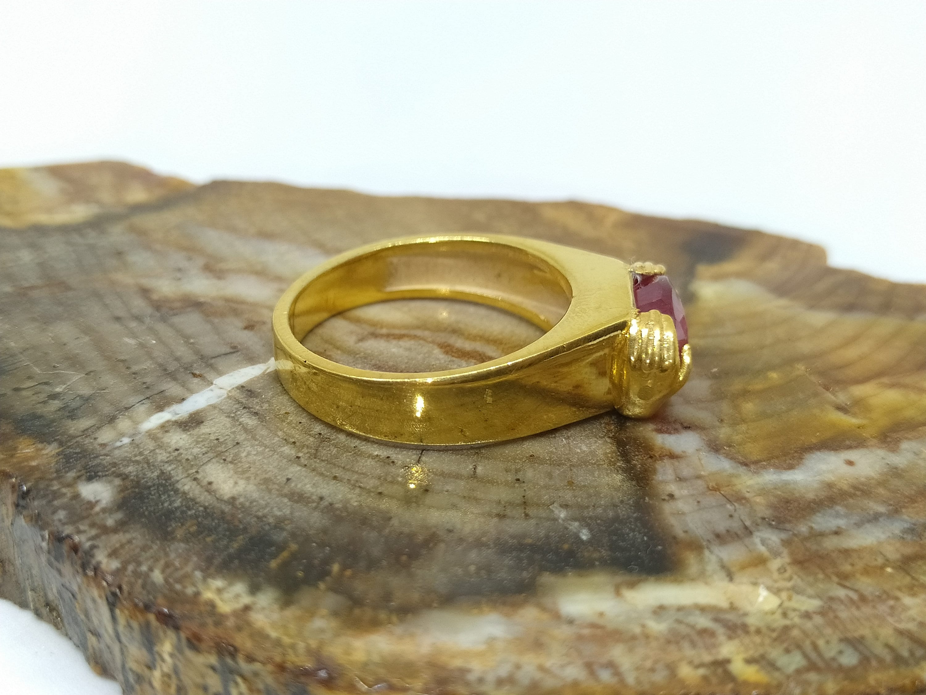 Fingers Ruby Ring Solid Sterling | Minimalist Ring | 925K Steling ...