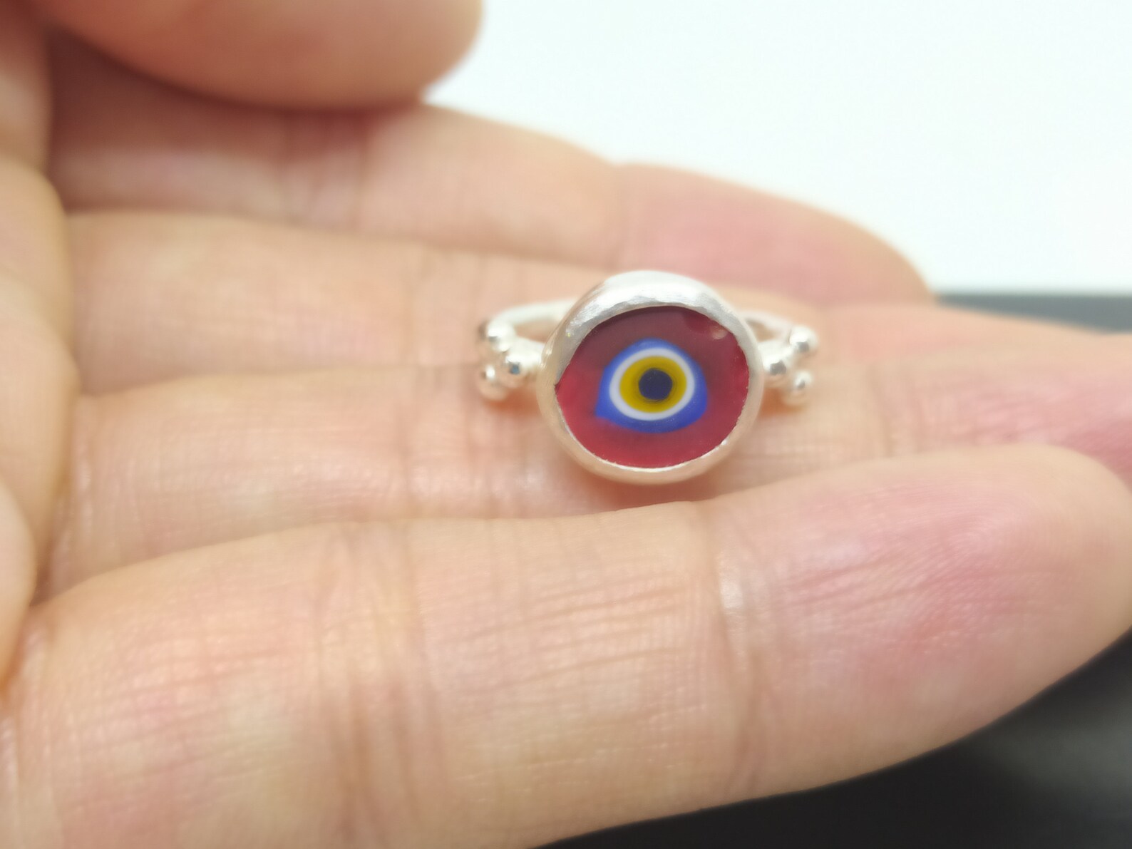 Evil Eye Silver Ring 925K Sterling Silver Eye of Horus - Etsy