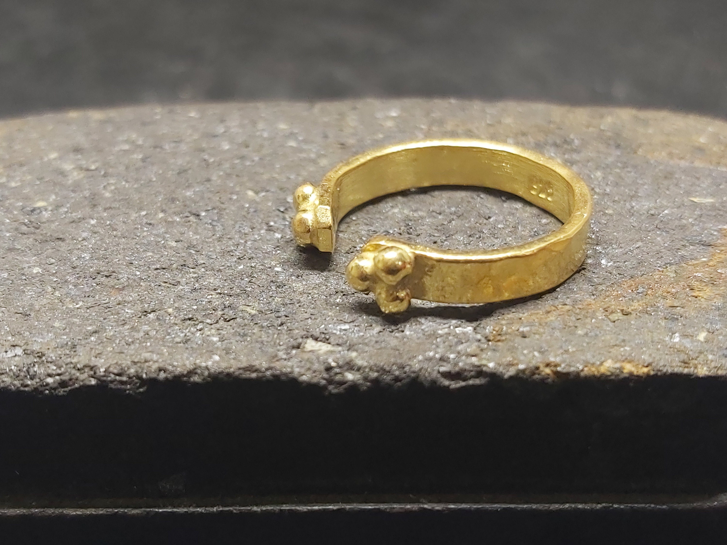 Three Dots Band Silver Ring | Band Ring Gold Over | Mothers Gift ...