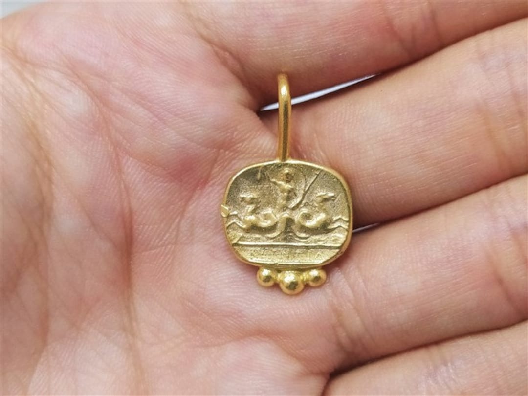 Intaglio Roman Coin Pendant Silver | 925K Sterling Silver | Silver ...