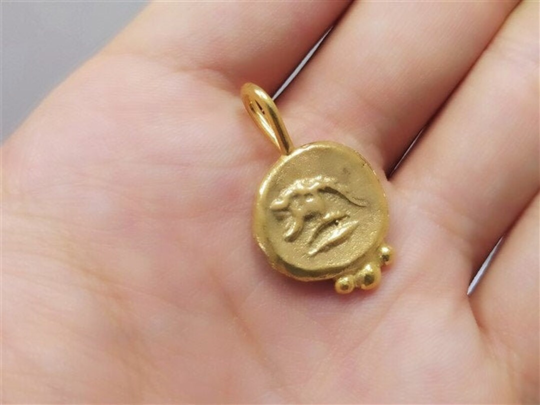 Intaglio Roman Coin Pendant Silver | Sterling Silver | Silver Ancient ...