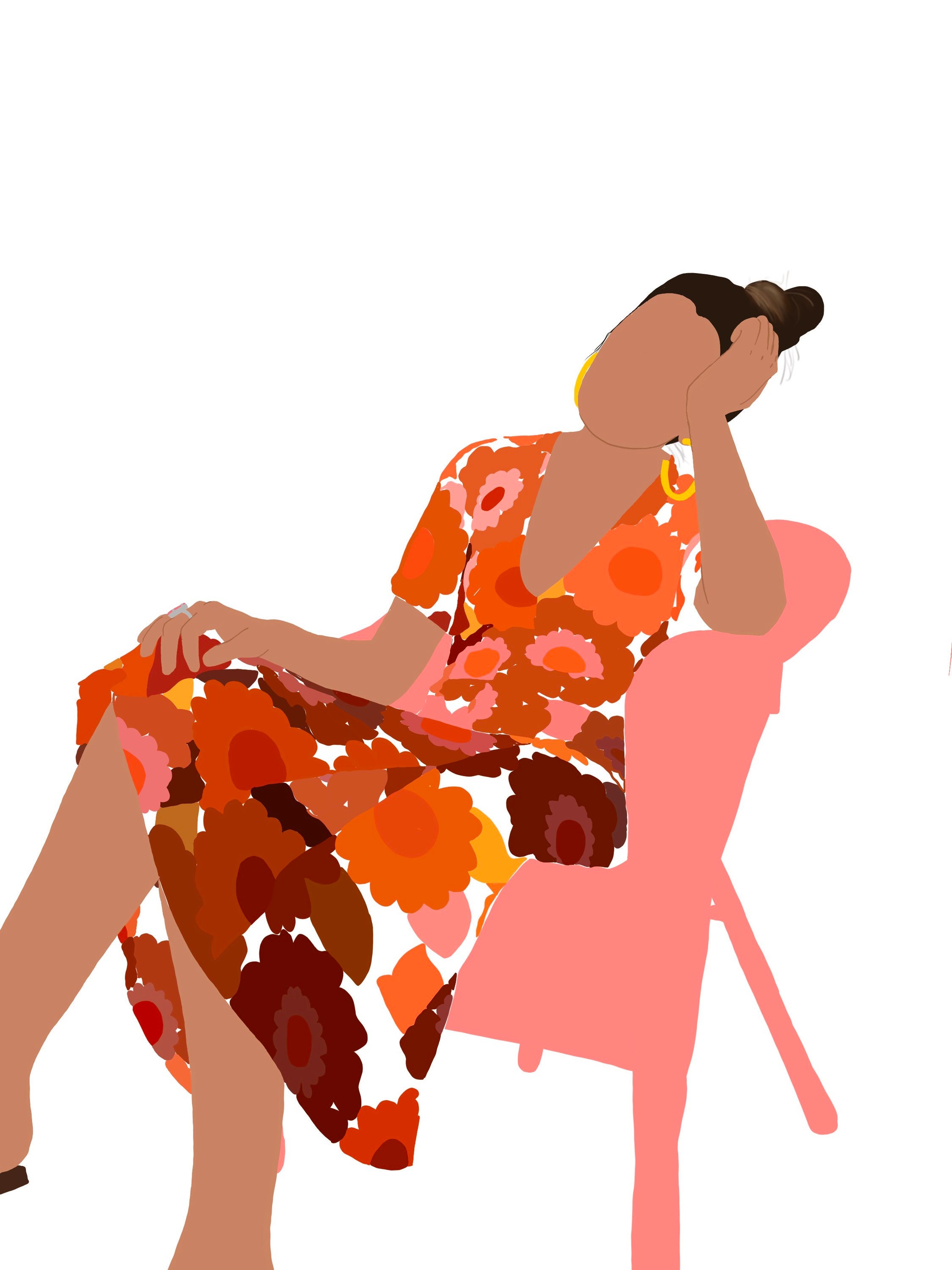 Custom Faceless Digital Portrait Illustration | Etsy