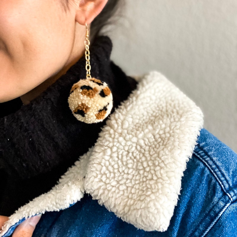 Pom Pom Earrings - Etsy