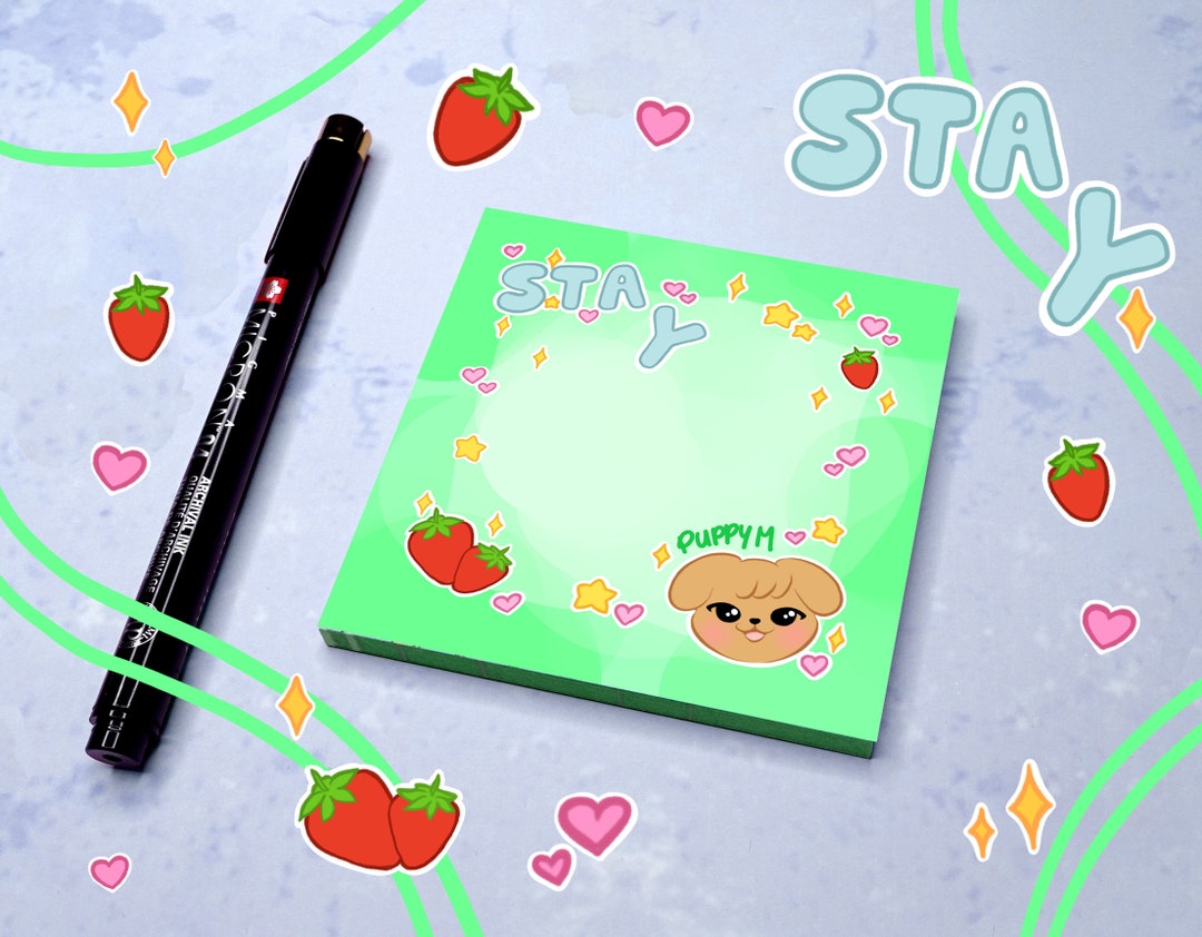 Skzoo-collection Savage Puppy Memo Pad-square-notepad-mascot-puppy-skz ...