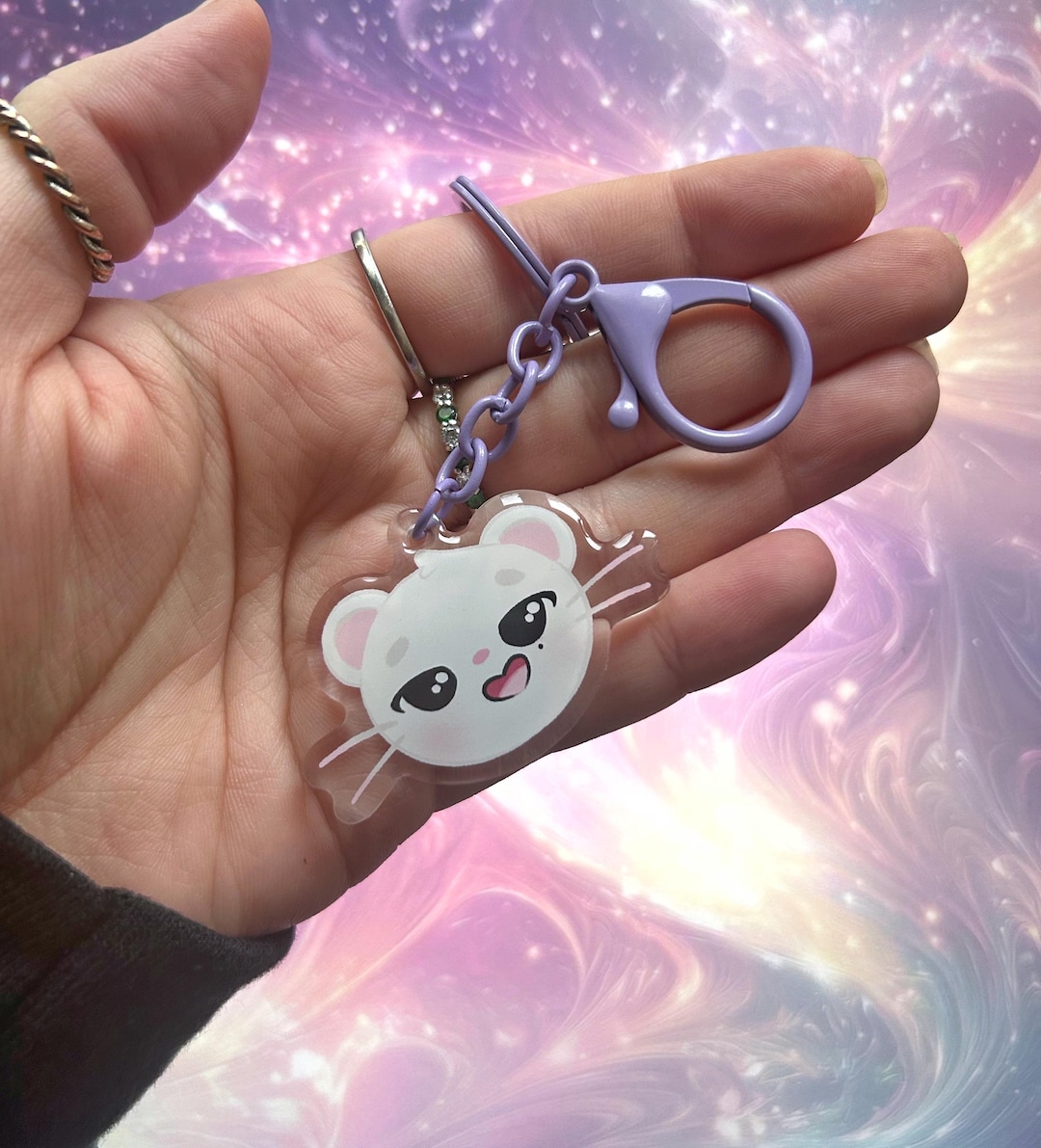 Jiniret-acrylic Keychain Skzoo-charm-stray Kids-keycharm-ferret-mascot ...