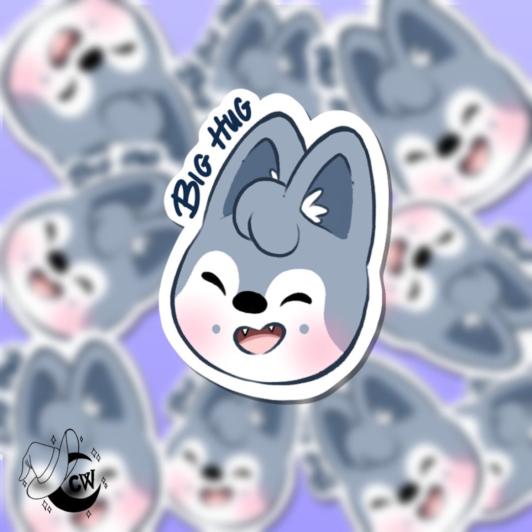 Skzoo-big Hug-contour Cut Sticker-best Leader-matte-vinylsticker ...
