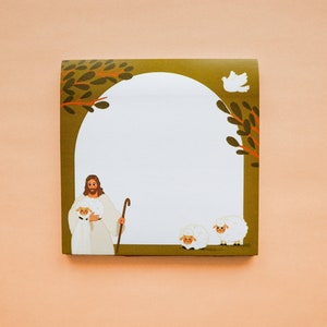 Jesus the Good Shepherd, 4 Inch Sticky Note, Catholic Stationery ...