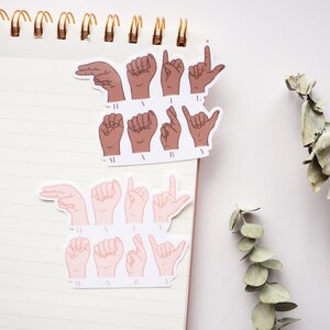 Catholic Sticker, Hail Mary ASL Sticker, Catholic Gift, Vinyl Sticker ...