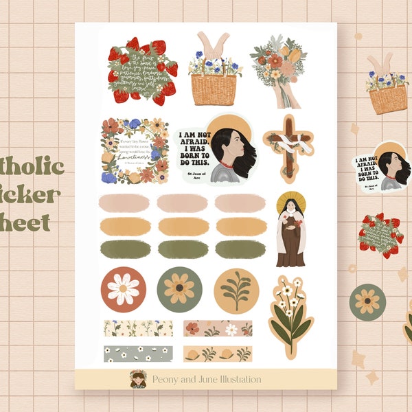 Catholic Stickers - Etsy