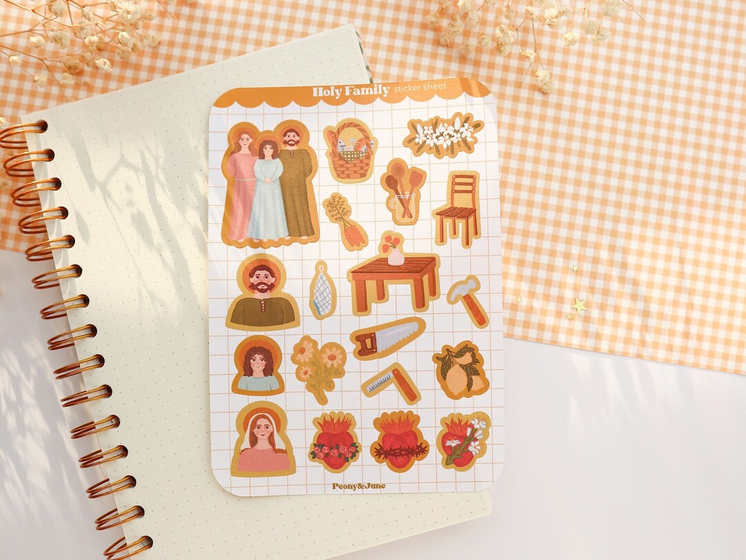 Catholic Stickers, Holy Family Sticker Sheet, Catholic Gift, Planner ...