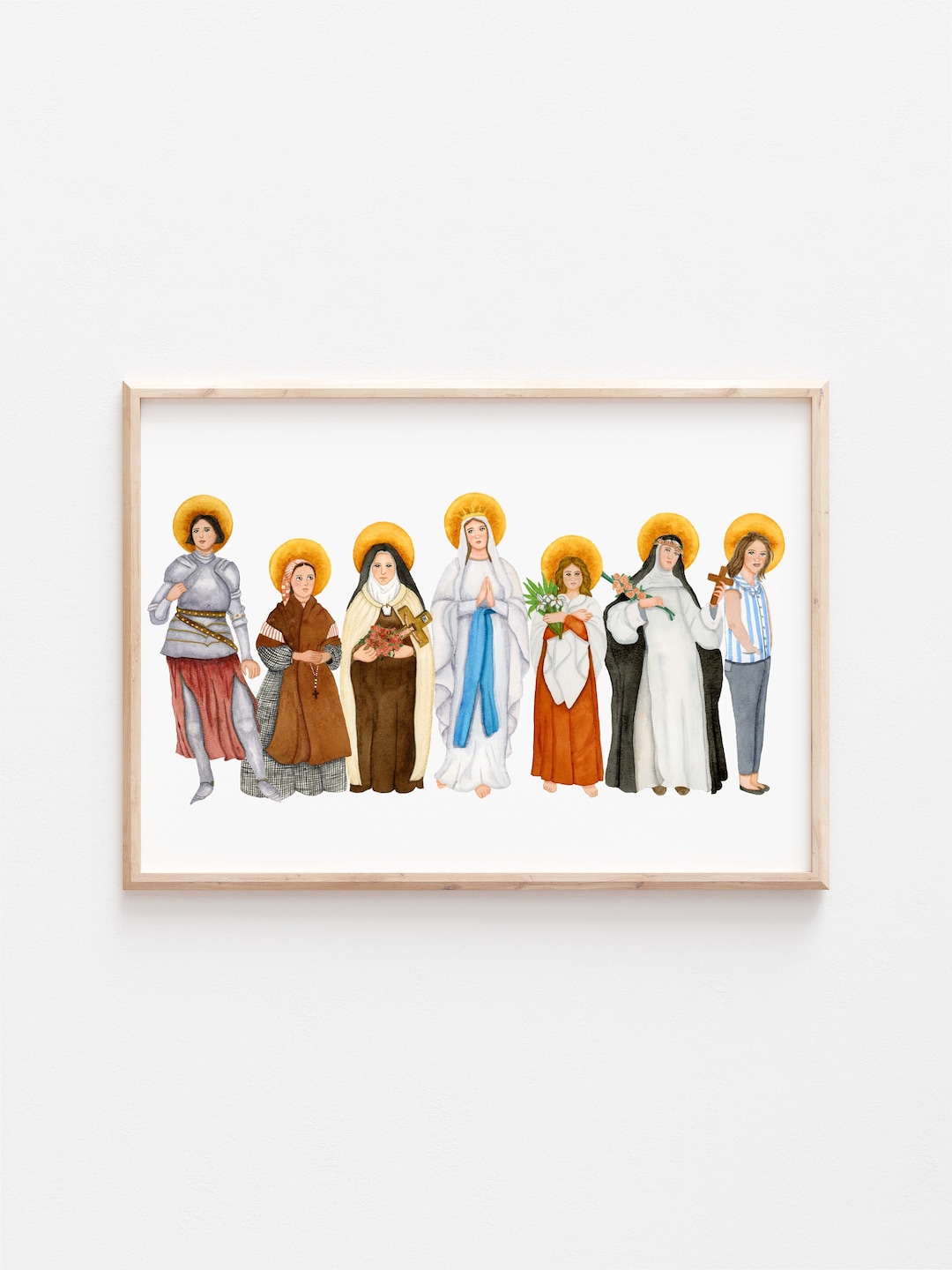 Female Saints, Catholic Print, Watercolor Print, Women of God, Holy Women, Catholic Femininity ...