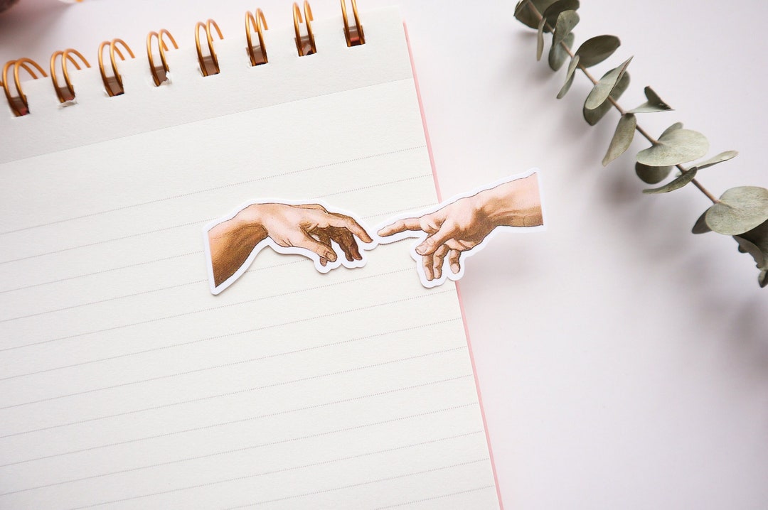 Catholic Sticker, the Creation of Adam, Catholic Gift, Vinyl Sticker ...