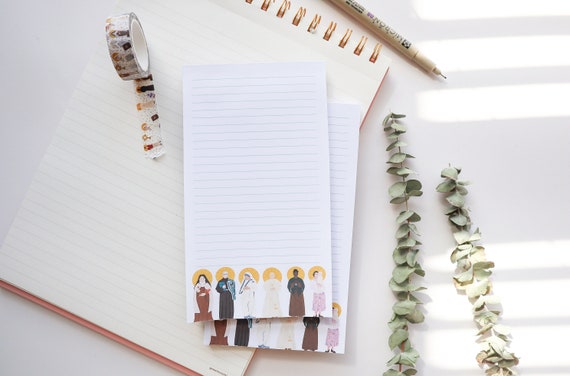 Saint Notepad Catholic Notepad Stationery Catholic Saints - Etsy Canada