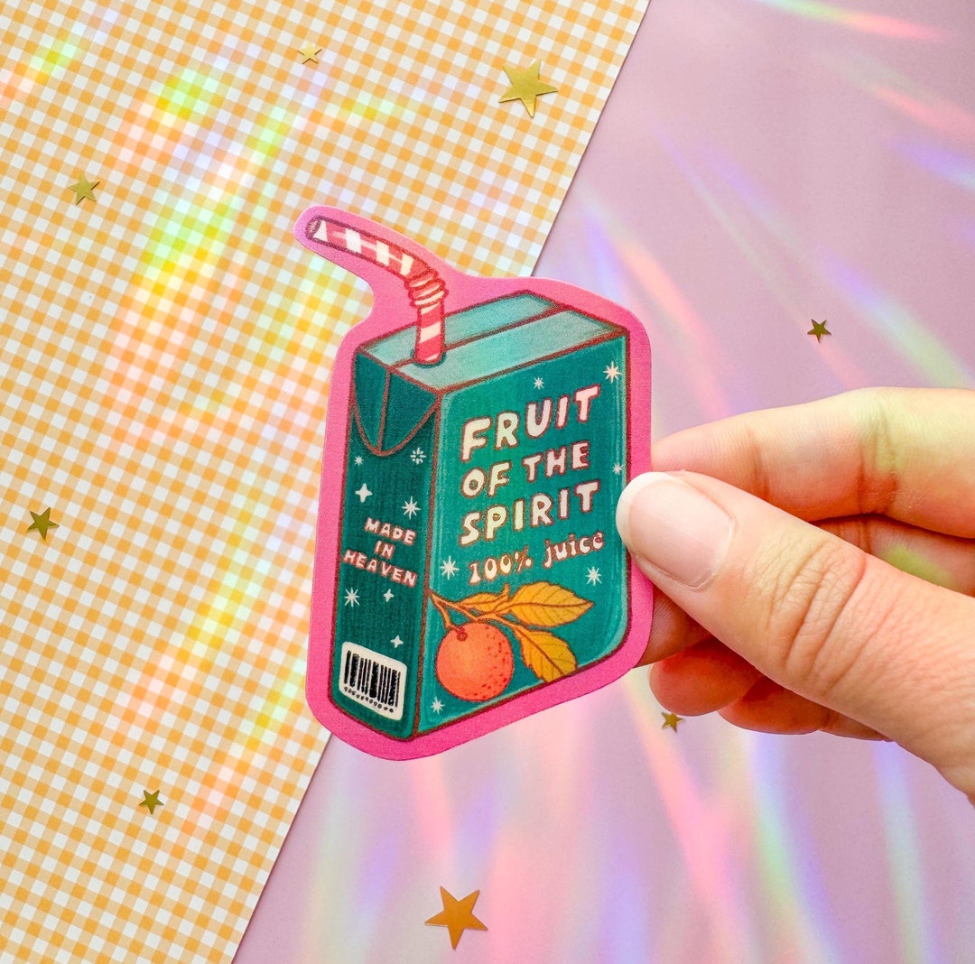 Fruit of the Spirit Juice Box, Vinyl Sticker, Catholic Gift, Decal ...