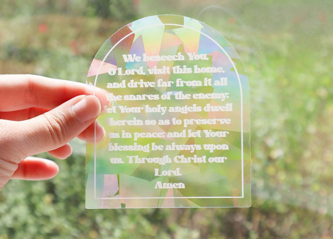 Catholic Window Decal, Prayer for the Home Suncatcher, Catholic Gift ...