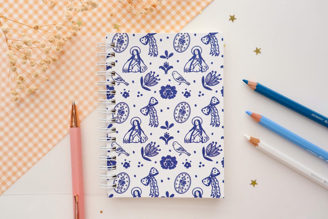Marian Spiral Notebook, Catholic Stationery, Catholic Gift - Etsy