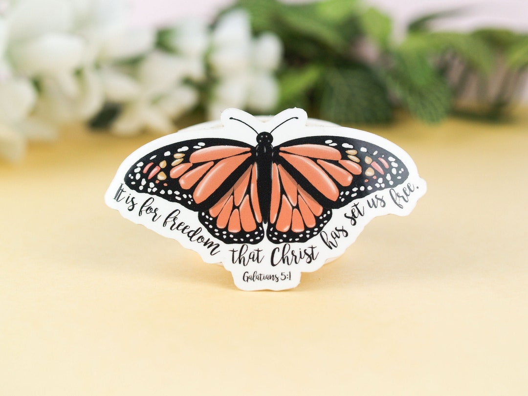 Catholic Sticker, Butterfly Sticker, Catholic Gift, Bible Verse Sticker ...