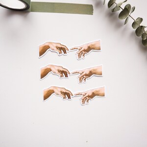 Catholic Sticker, the Creation of Adam, Catholic Gift, Vinyl Sticker ...