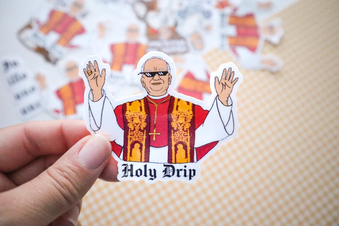 Pope Leo XIV Sticker, Catholic Sticker, Catholic Gift, Laptop Decal ...