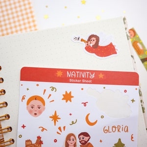 Catholic Stickers, Nativity Sticker Sheet, Catholic Gift, Journal ...