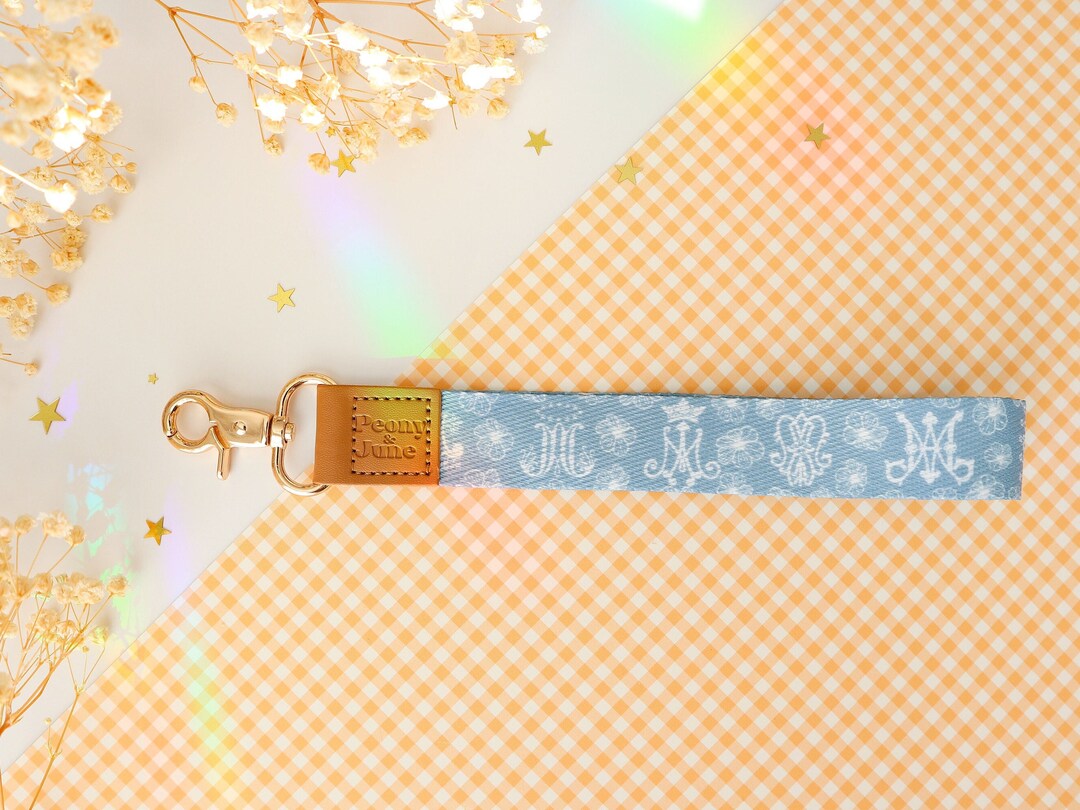 Marian Wristlet Keychain, Auspice Maria, Catholic Keychain, Marian ...