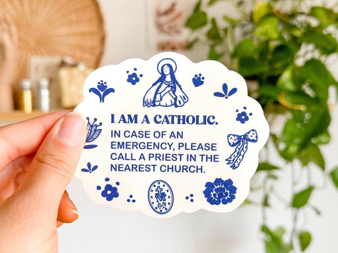 Catholic Sticker, Emergency Sticker, Vinyl Sticker, Call a Priest ...