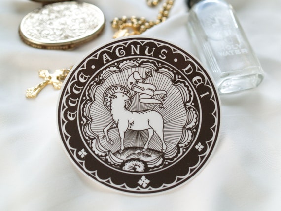 Ecce Agnus Dei Sticker Catholic Latin Sticker the Lamb of - Etsy