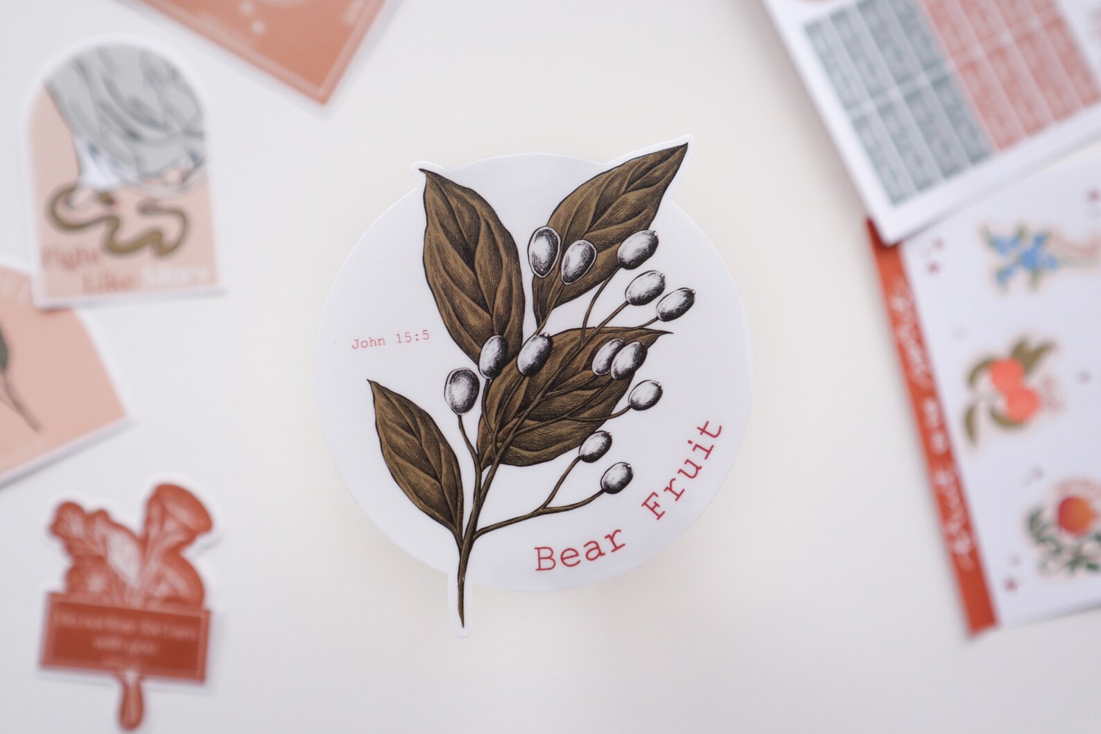 Catholic Sticker, Bear Fruit Sticker, Catholic Gift, John 15, Vinyl ...