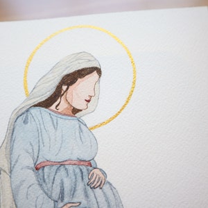 Pregnant Virgin Mary Art Print | Expecting Mary | Blessed Mother ...