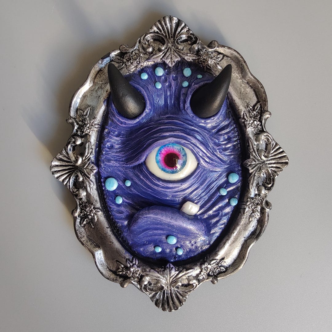 Inner Demon Wall Art, Framed Devil Sculpture, Psychobilly, Halloween ...