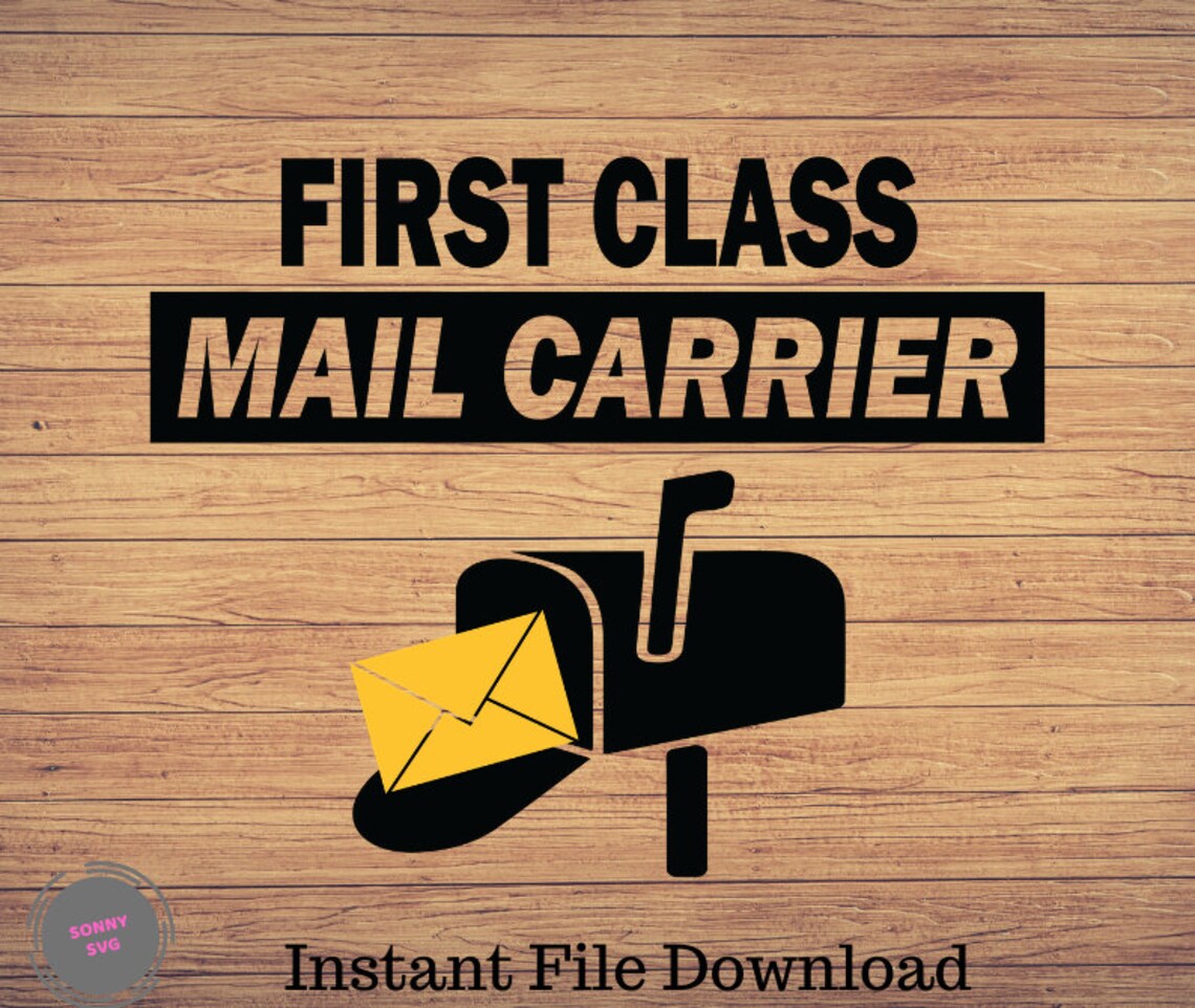 First Class Mail Carrier, Postal Worker Svg, Postman Clipart, Mail ...