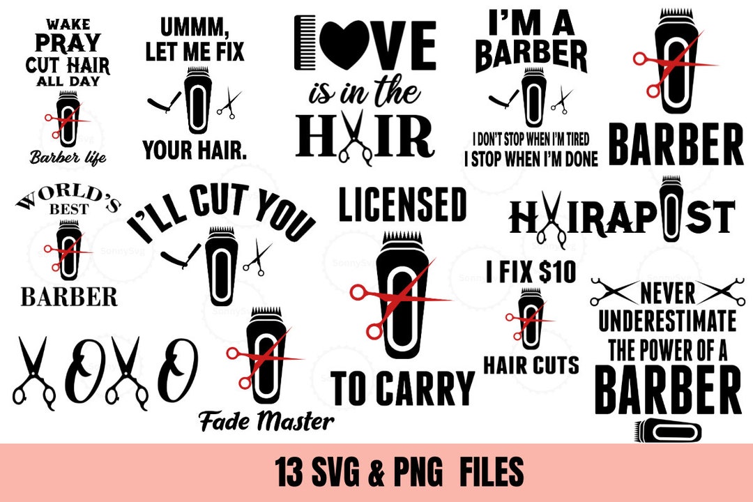 Barber Bundle Svg Png, Barber Design SVG, Png, Funny Barber, Barber ...