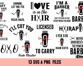 Barber Girl Funny Barber, Barber Design SVG, Png, Funny Barber, Barber ...