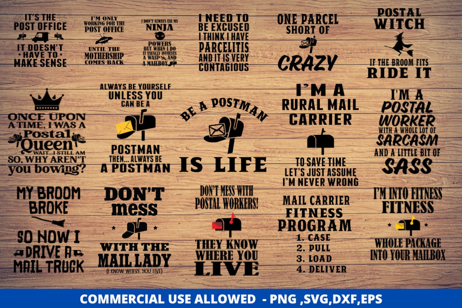 Postal Worker Bundle | Mail Carrier Svg | Postal Worker Svg | Postman ...