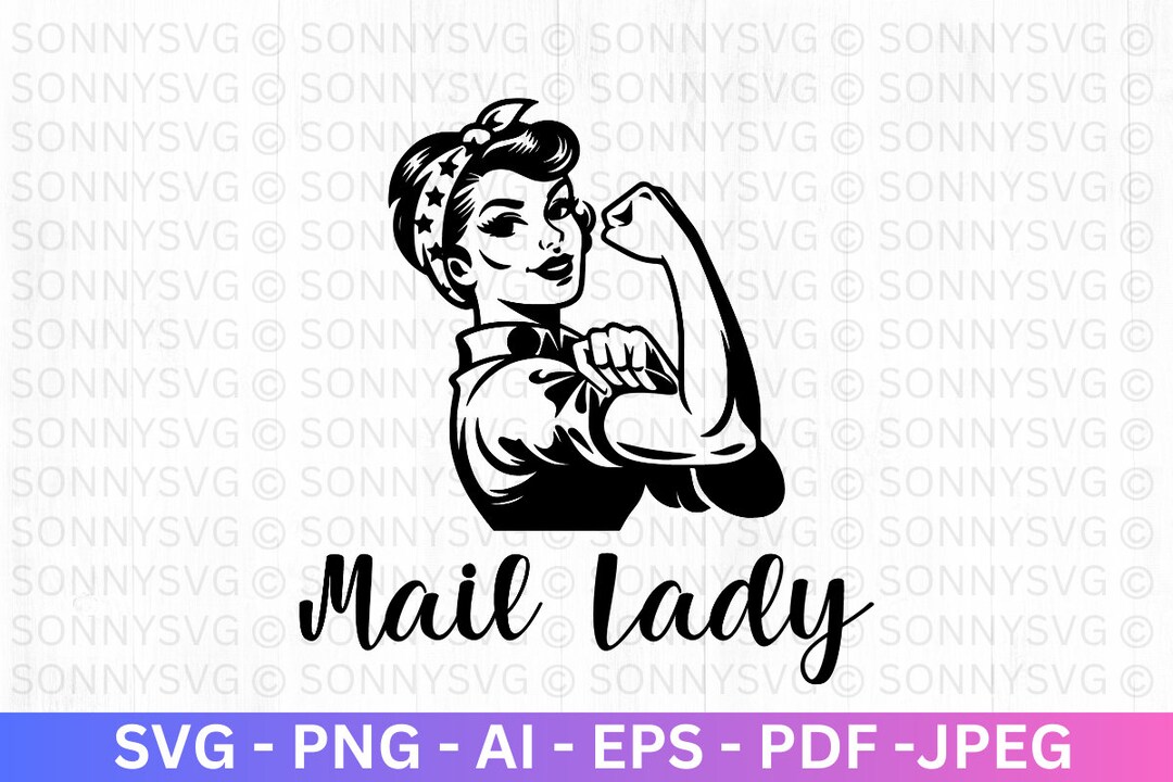 Woman Power Svg, Postal Service Worker Svg, Mailman, Postal Job ...