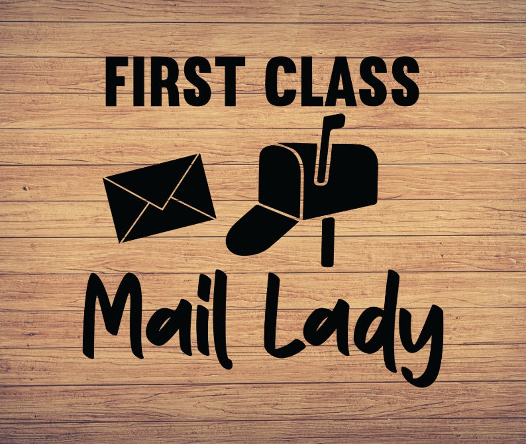 First Class Mail Lady Postal Svg, Mail Carrier Svg, Postal Worker Svg ...