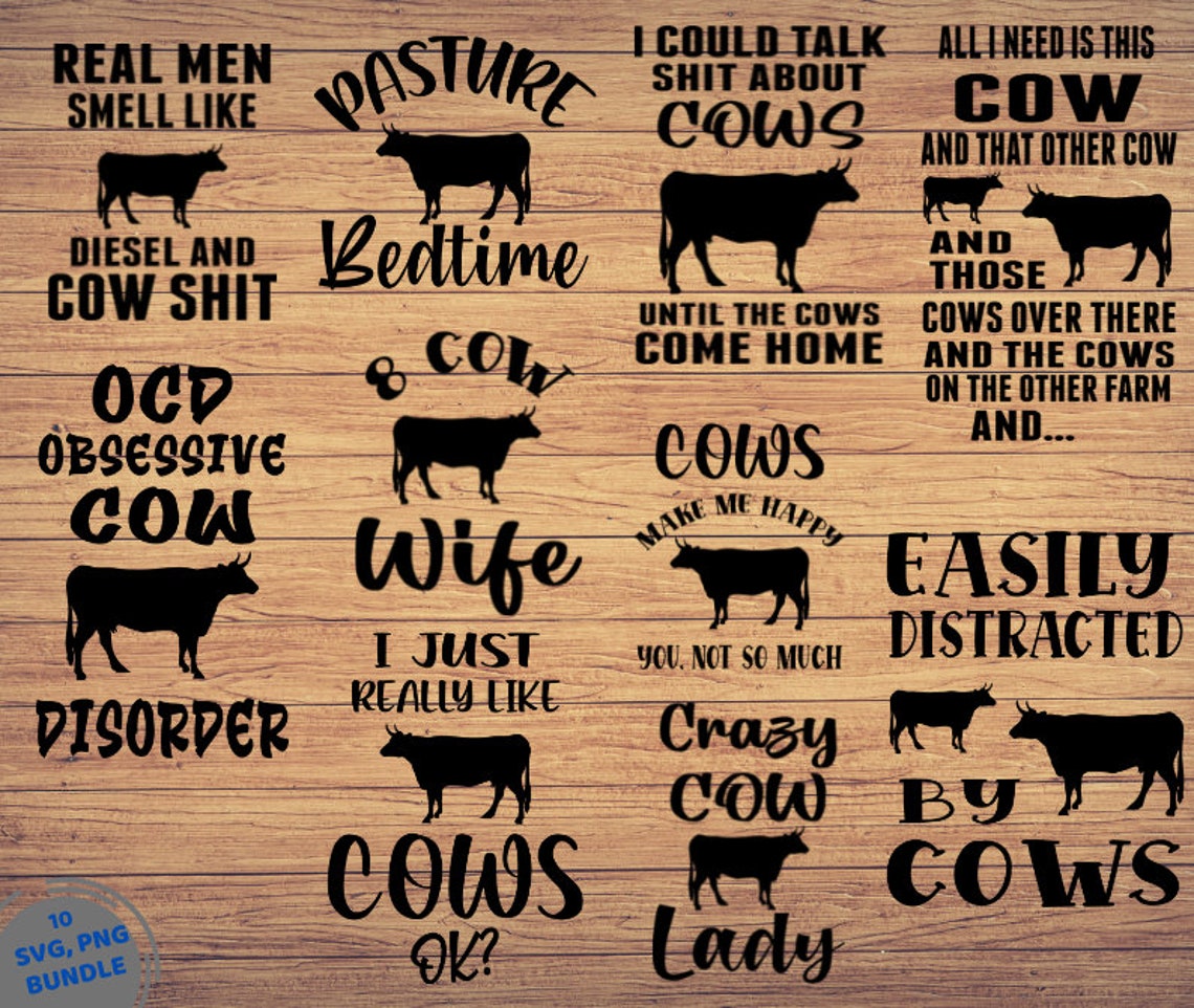 Cow Bundle 10 Svg Cow Svg Files Cow Cricut Cow Svg Shirts - Etsy