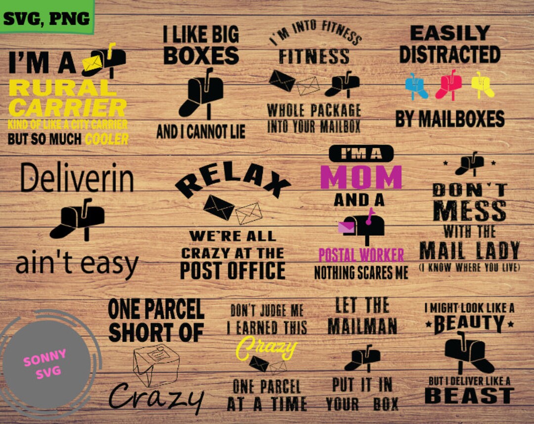 Postal Worker SVG Bundle, 12 Mail Carrier Svg Postal Worker Svg ...