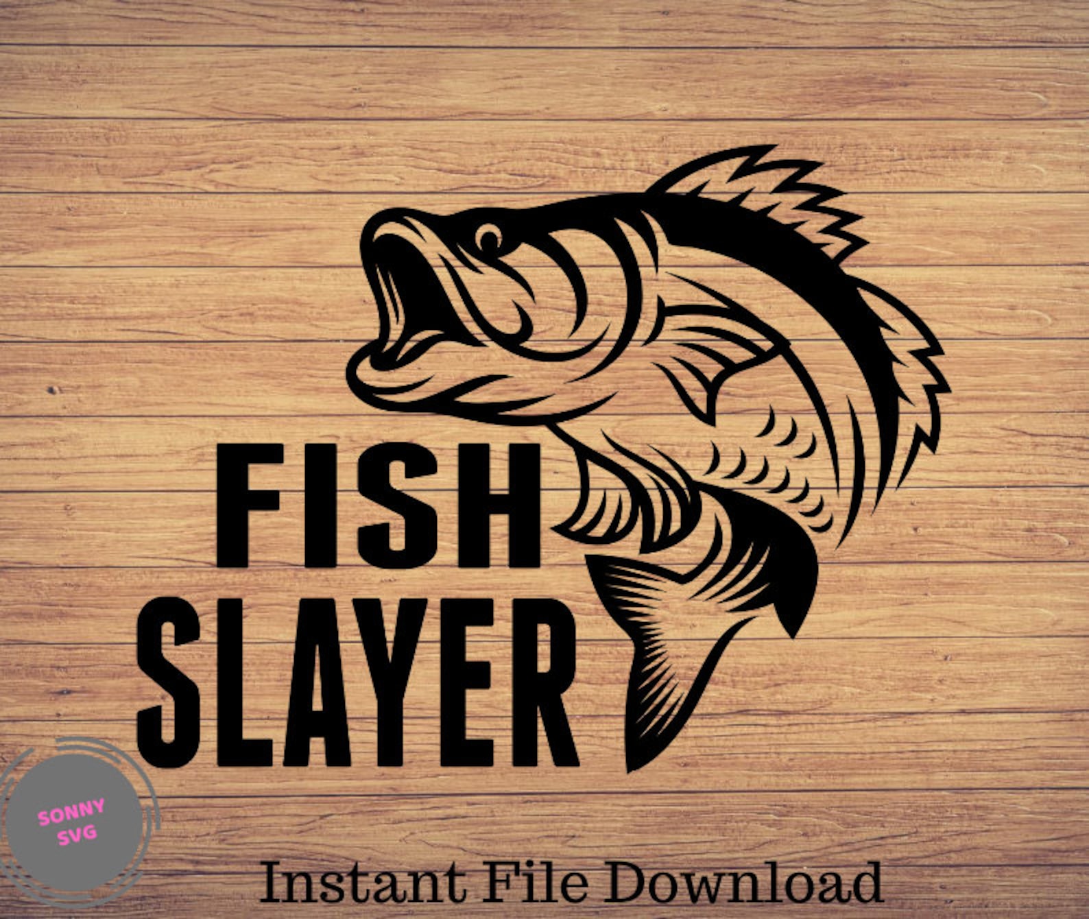 Fish Slayer Bass Fishing Svg, Pesca svg, imágenes prediseñadas de pesca ...