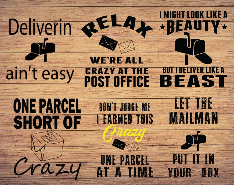 Postal Worker SVG Bundle, 12 Mail Carrier Svg Postal Worker Svg ...