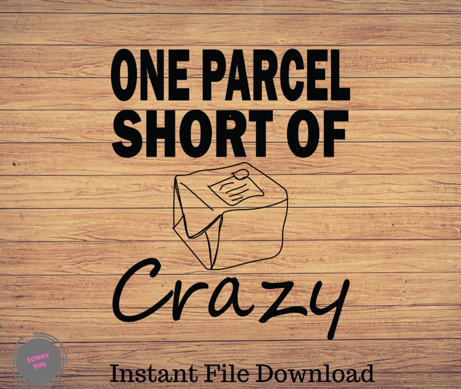 One Parcel Short of Crazy, Postal Worker Svg, Postman Clipart, Mail ...