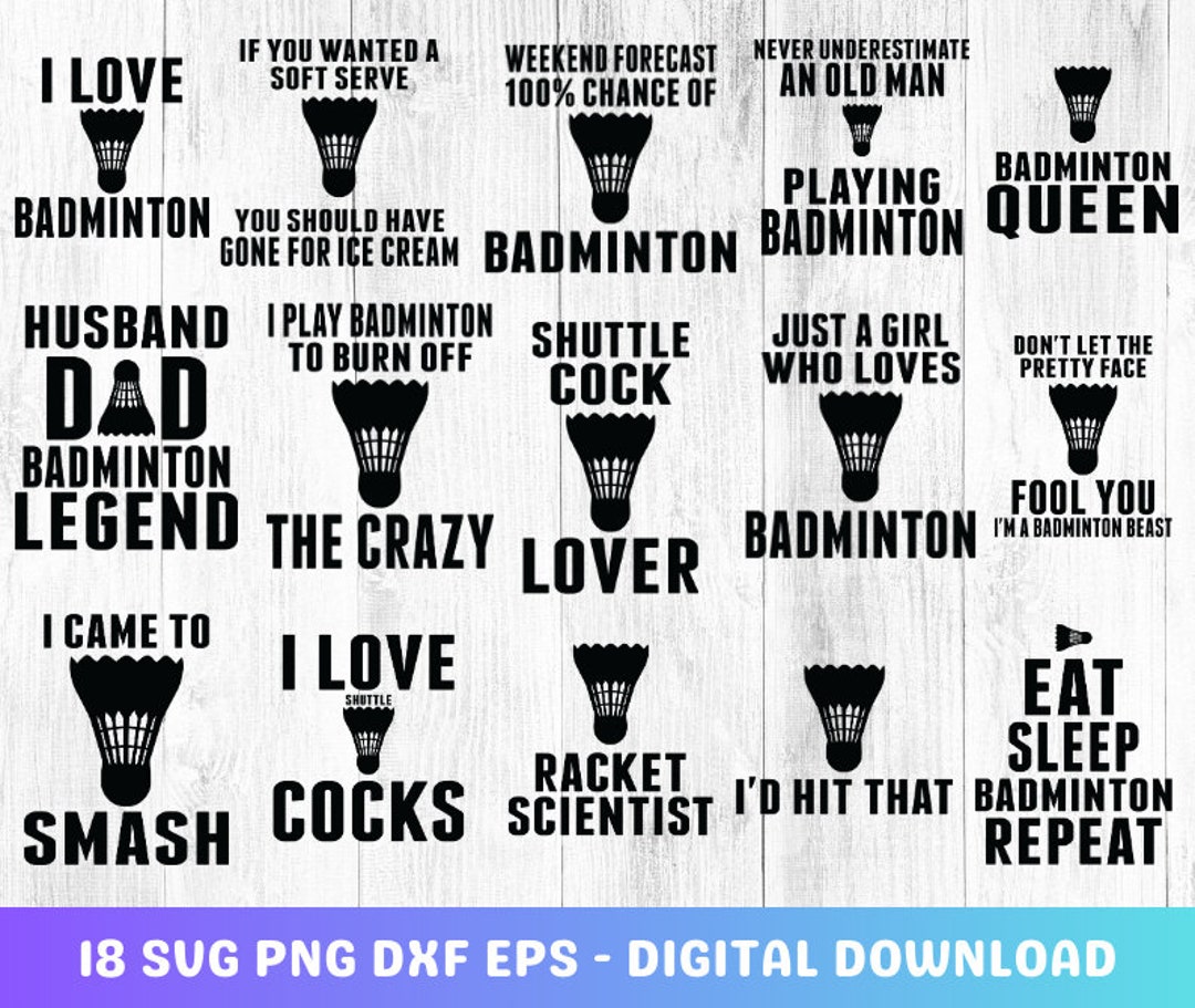 Badminton Bundle Badminton Svg, Badminton Svg, Badminton Clipart ...