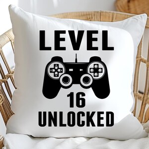 Level 16 Unlocked Birthday Svg, 16th Birthday, 16th Birthday of SVG ...