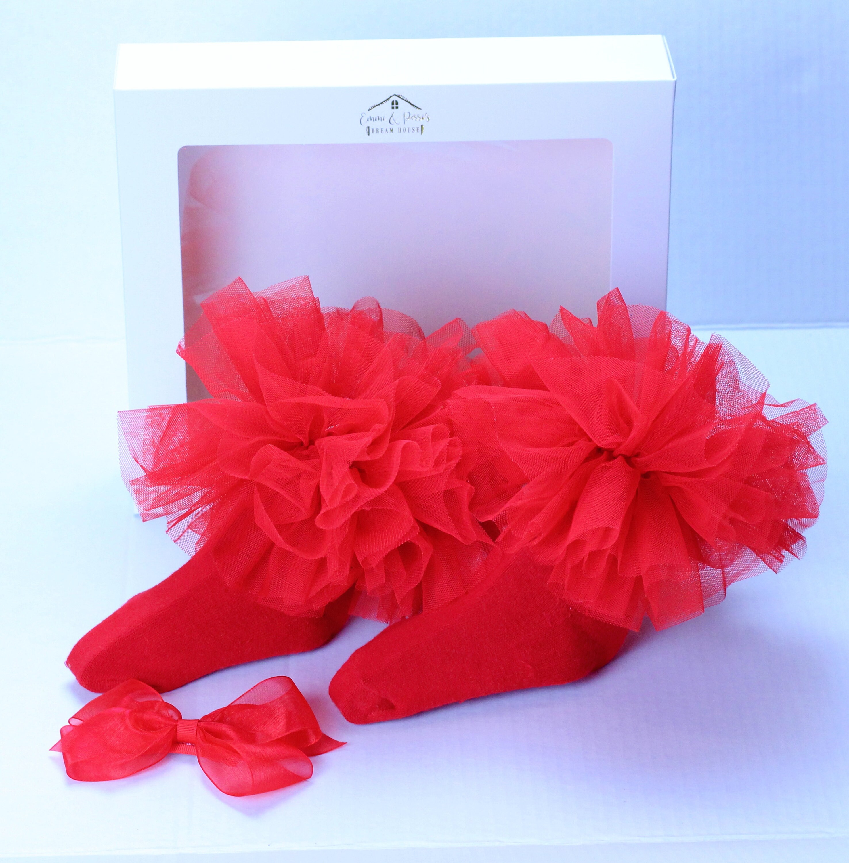 Oversized FLUFFY RUFFLE TUTU Socks Bows Set Perfect for Bat | Etsy