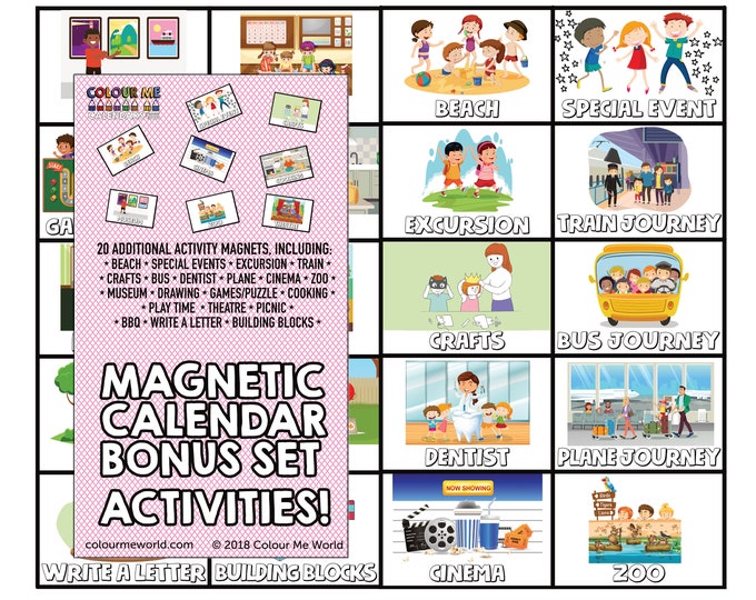 Bonus Magnet Set – ACTIVITIES! | Kids Magnetic Weekly Calendar ...