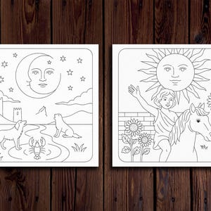 Tarot Card Coloring Pages Printable | 20 Mystical Major Arcana Designs ...