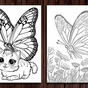 Kawaii Butterfly Coloring Pages | 20 Fun Designs (digital Download) - Etsy
