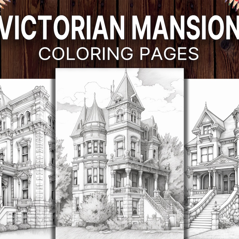 Mansion Coloring Book - Etsy