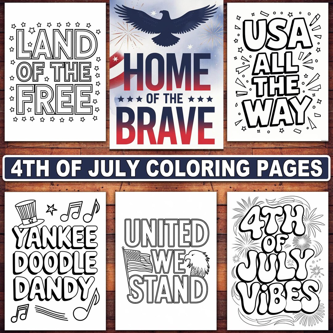 4th of July Coloring Pages: 20 Patriotic Designs (digital Download) - Etsy