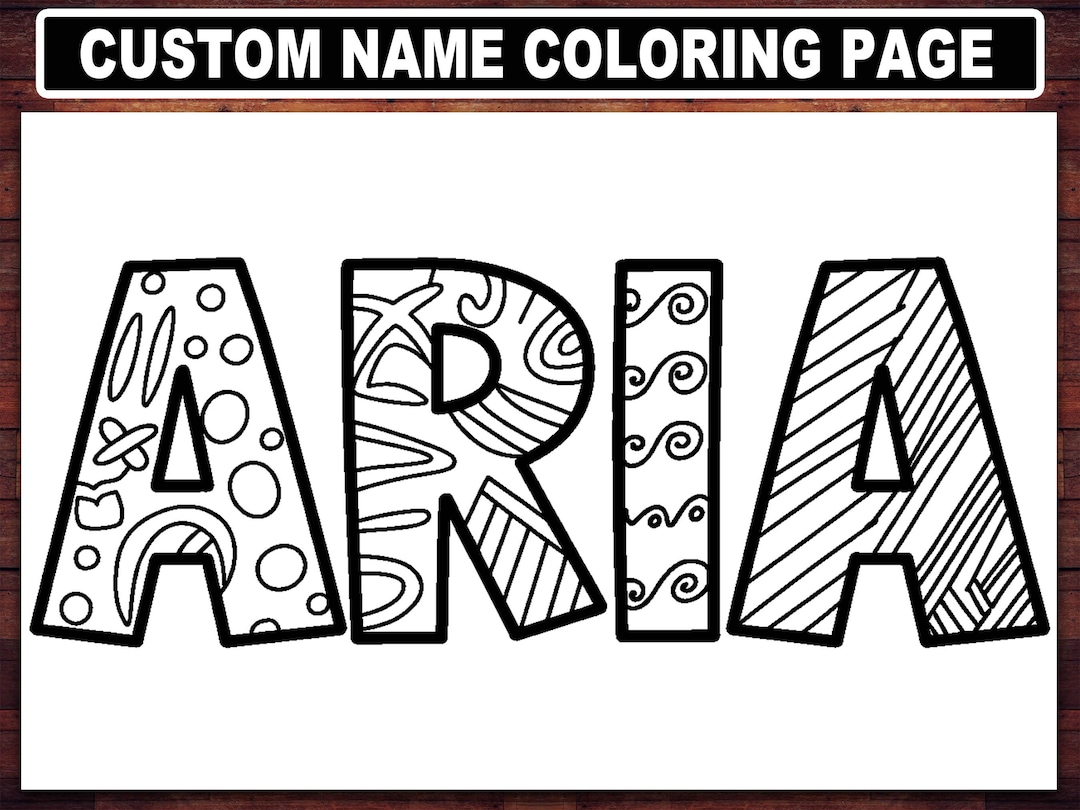 Personalized Name Coloring Pages for Kids & Adults | Custom Printable ...
